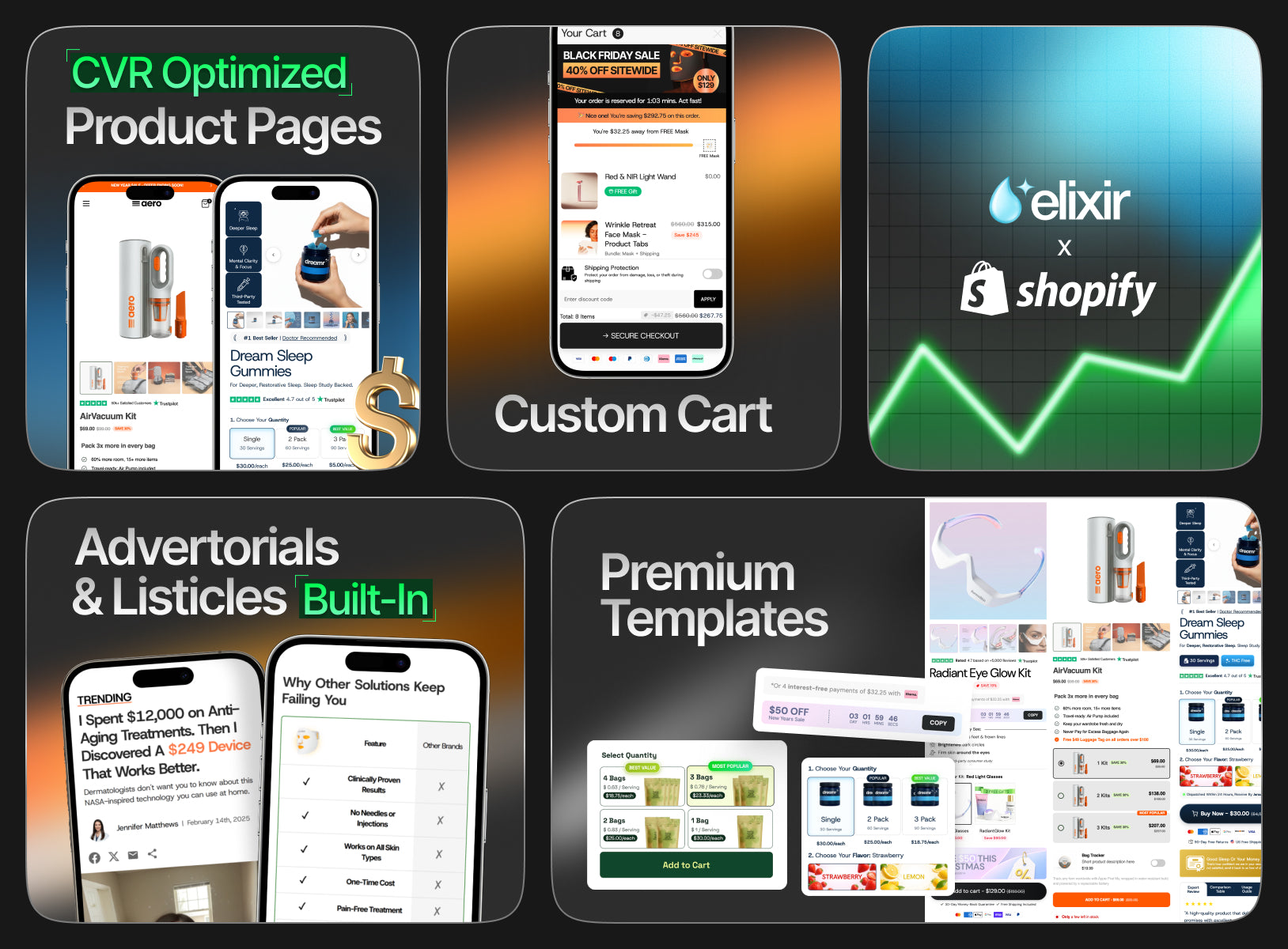 Elixir Shopify Theme Comparison
